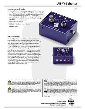 Lead Foot ABY – Musikhaus Thomann