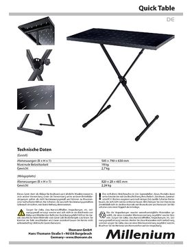 Millenium Quick Table – Musikhaus Thomann