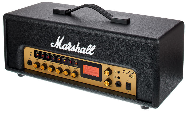 La tête d'ampli pour guitare électrique Marshall Code 100 Head | Test ...