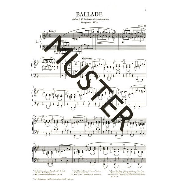 Henle Verlag Chopin Ballades – Musikhaus Thomann