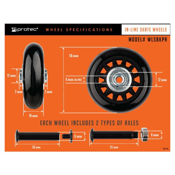 Protec Replacement In-Line Sk. Wheels – Thomann Elláda
