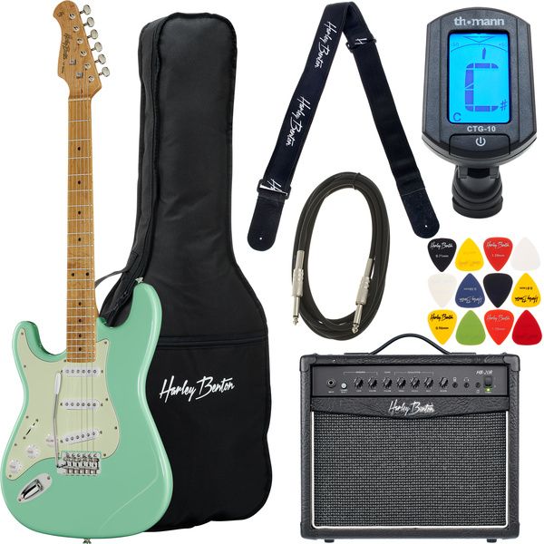Harley Benton ST-62CC MN LH Seafoam G Bundle – Thomann United States