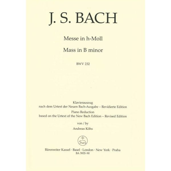 Bärenreiter Bach Messe h-Moll – Thomann Polska Bärenreiter Bach Messe h-Moll – Thomann Polska