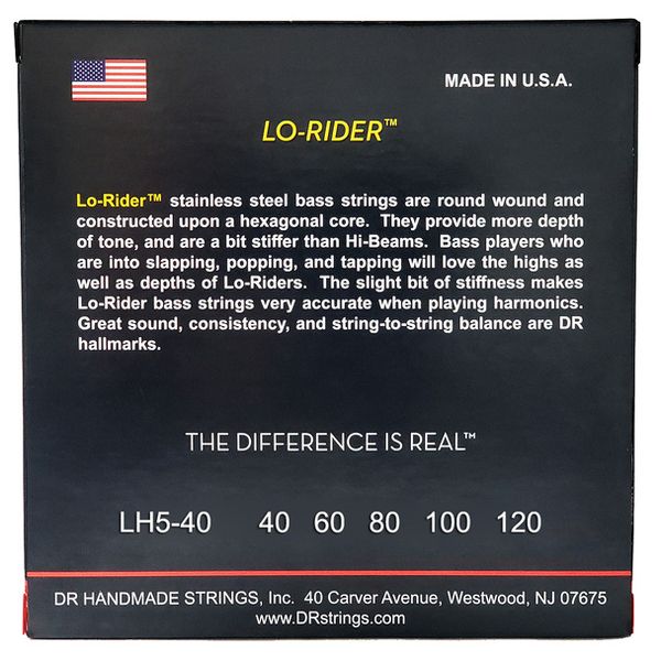 DR Strings Lo-Rider LH5-40 – Thomann United States