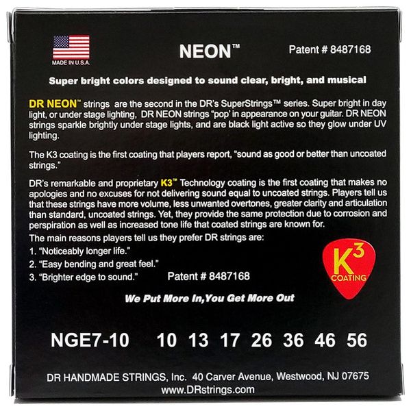 DR Strings Neon Green NGE7-10 – Thomann United States