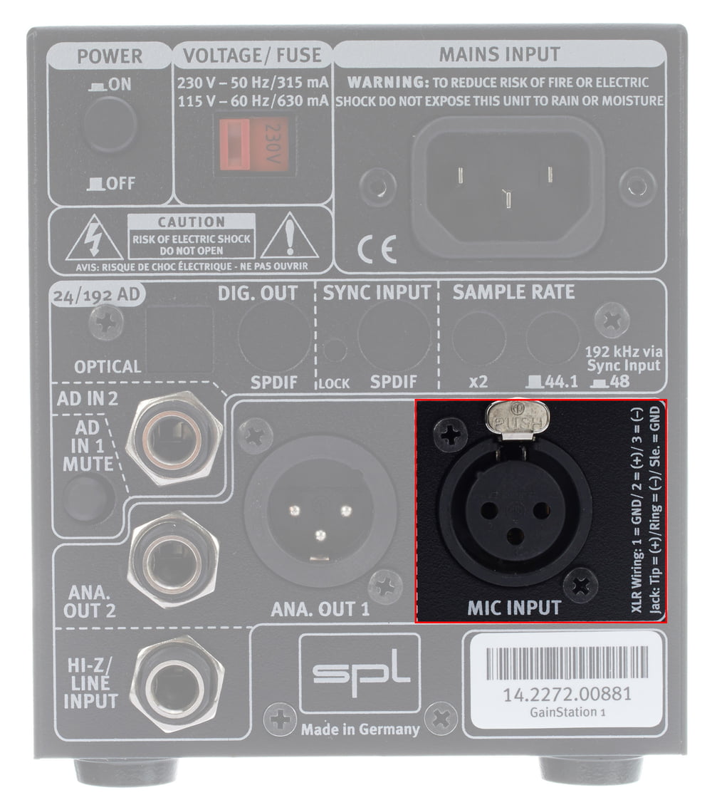 Standardbedienelemente von Mikrofonpreamps – Switzerland