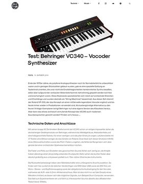Behringer Vocoder VC340 – Musikhaus Thomann