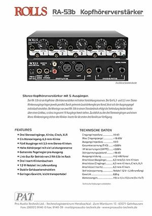 Rolls RA-53b – Musikhaus Thomann