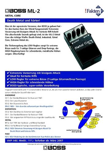 Boss ML-2 Metal Core Pedal – Musikhaus Thomann