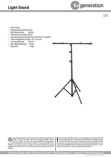 Fun Generation Light Stand – Musikhaus Thomann
