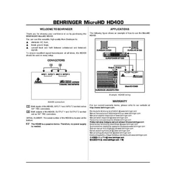 Behringer MicroHD HD400 – Musikhaus Thomann