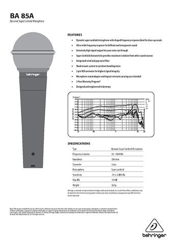 Behringer BA 85A – Musikhaus Thomann
