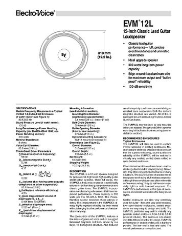 EV EVM 12L Classic 8 Ohm – Thomann Nederland