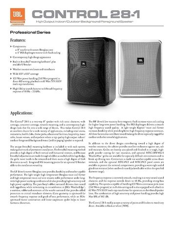 JBL Control 28-1 WH – Musikhaus Thomann