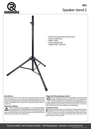 Roadworx Speakerstand 2 – Musikhaus Thomann