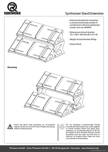 Roadworx Synthesizer Stand Extension – Musikhaus Thomann