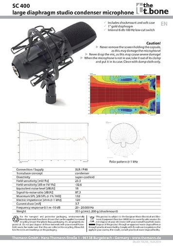 the t.bone SC400 Studio Grossmembran-Mikrofon – Thomann Switzerland