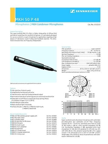 Sennheiser MKH 50 P48 Kondensator Mikrofon – Musikhaus Thomann