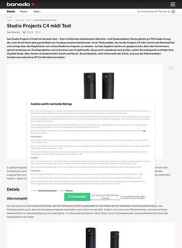 Studio Projects C4 Matched Pair Wechselsystem – Musikhaus Thomann
